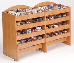 DVD CD Display rack with high capacity pull out drawer - Library ...